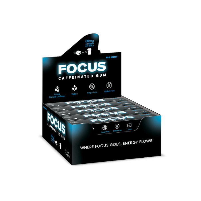 Focus Caffeinated Gum 15 x 32g | Focus Caffeinated Gum